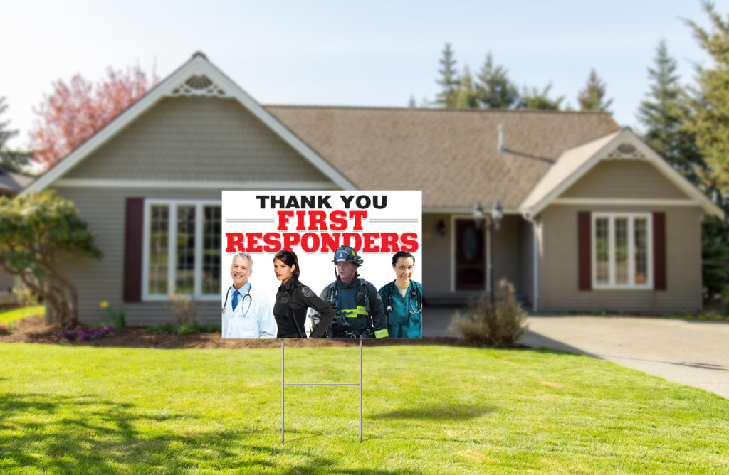 First Responders Lawn Sign - Graphic Marketing Group - GMG - Vehicle ...